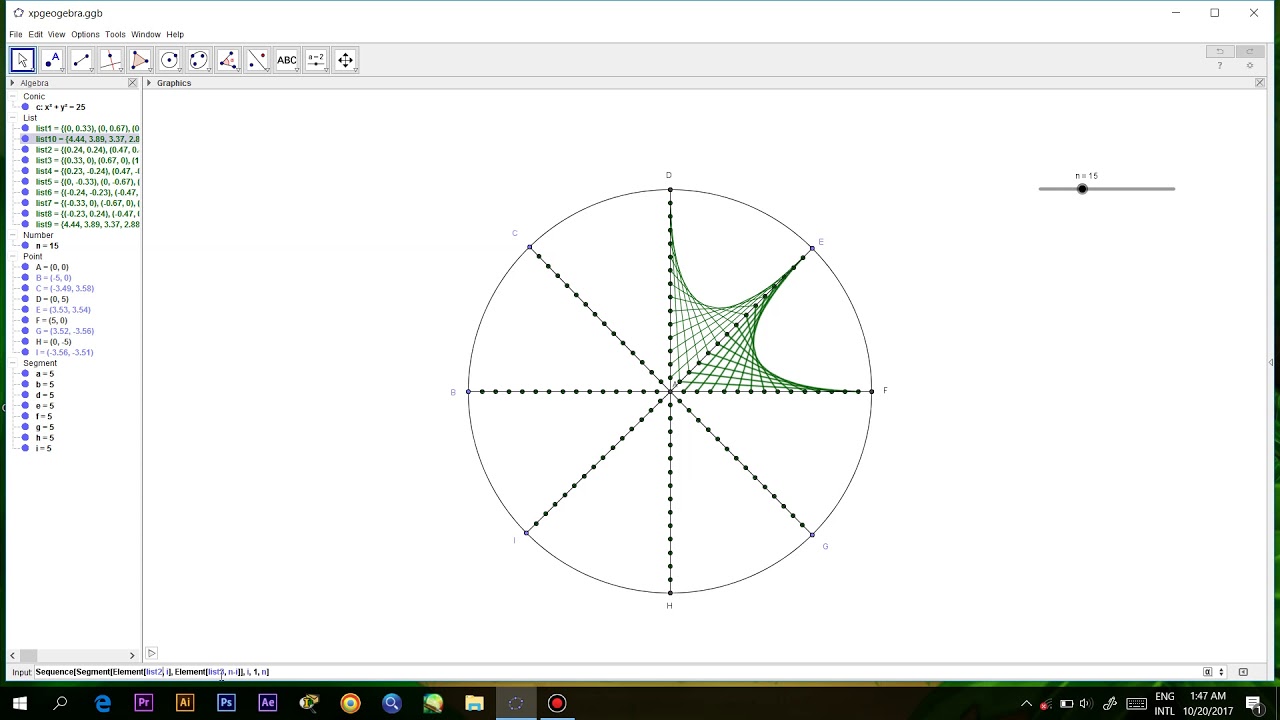 GeoGebra (String Art) Palcon - YouTube