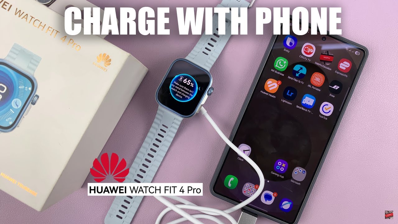 How To Charge Huawei Watch Fit 4 / Fit 4 Pro Using Phone - YouTube