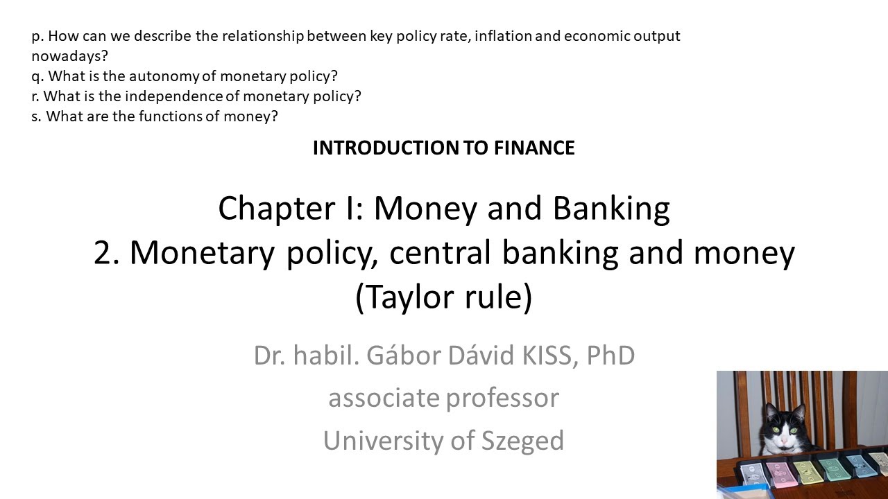 Chapter I: Money and Banking - 2. Monetary policy, central banking and ...
