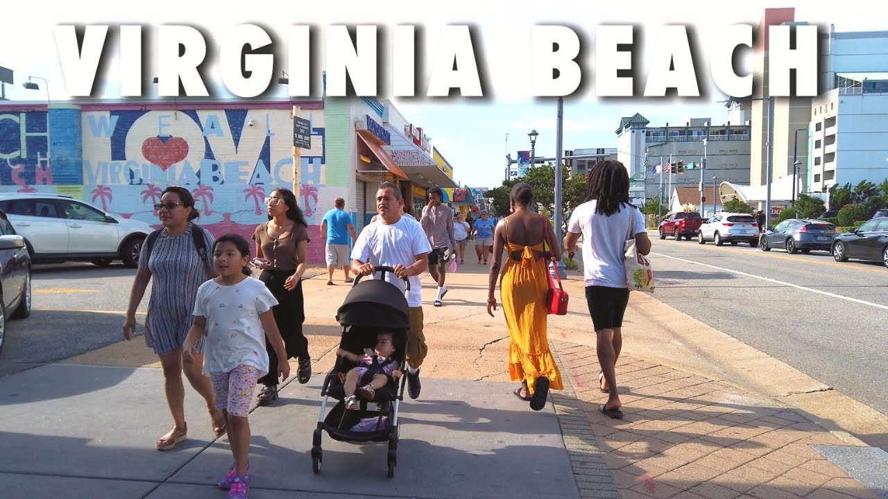 Virginia Beach Oceanfront Summer Walking Tour【4K】 - YouTube