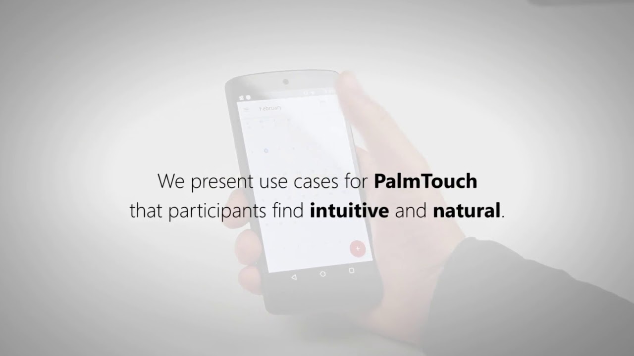 PalmTouch: Using the Palm as an Additional Input Modality on Commodity ...