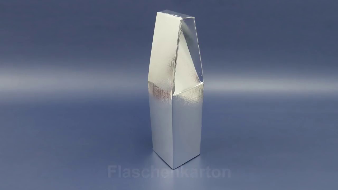 Faltanleitung Flaschentragekarton für 1 Flasche - YouTube