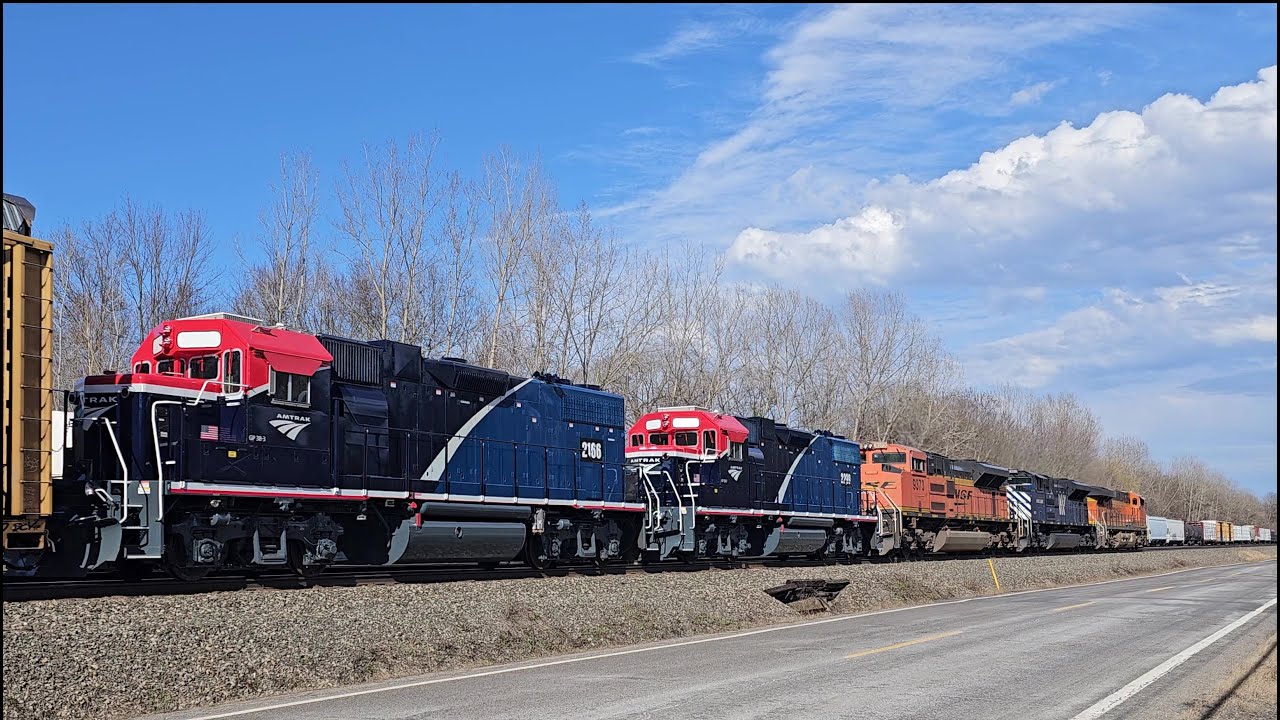 CSX Intermodals & Auto Racks, A Lashup w/ Montana RailLink & BNSF Power ...