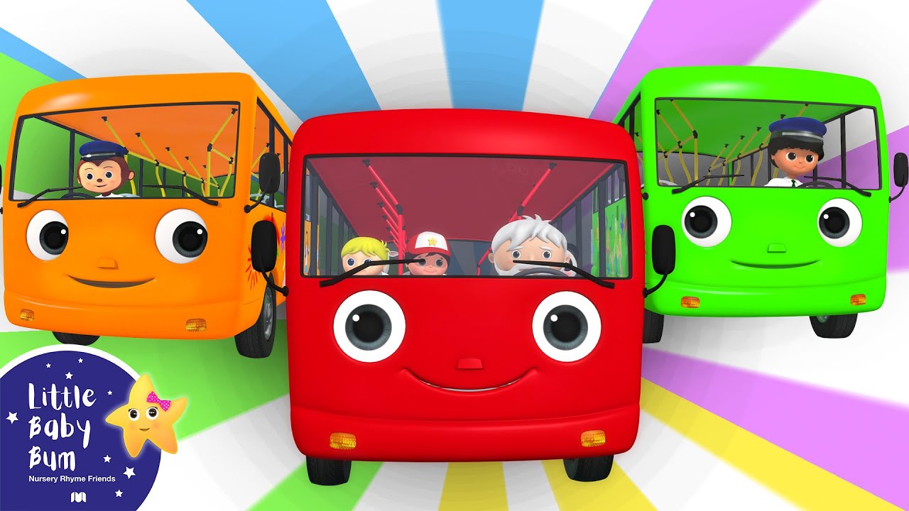 Color Bus & Wheels On The Bus | 🚌Wheels on the BUS Songs! 🚌 Nursery ...