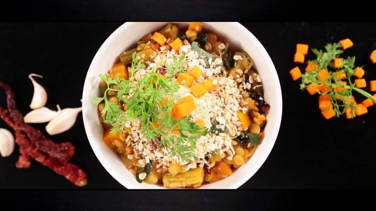 OATS BOWL WITH KERALA SAMBHAR AND CHUTNEY || Esca Brahma - YouTube