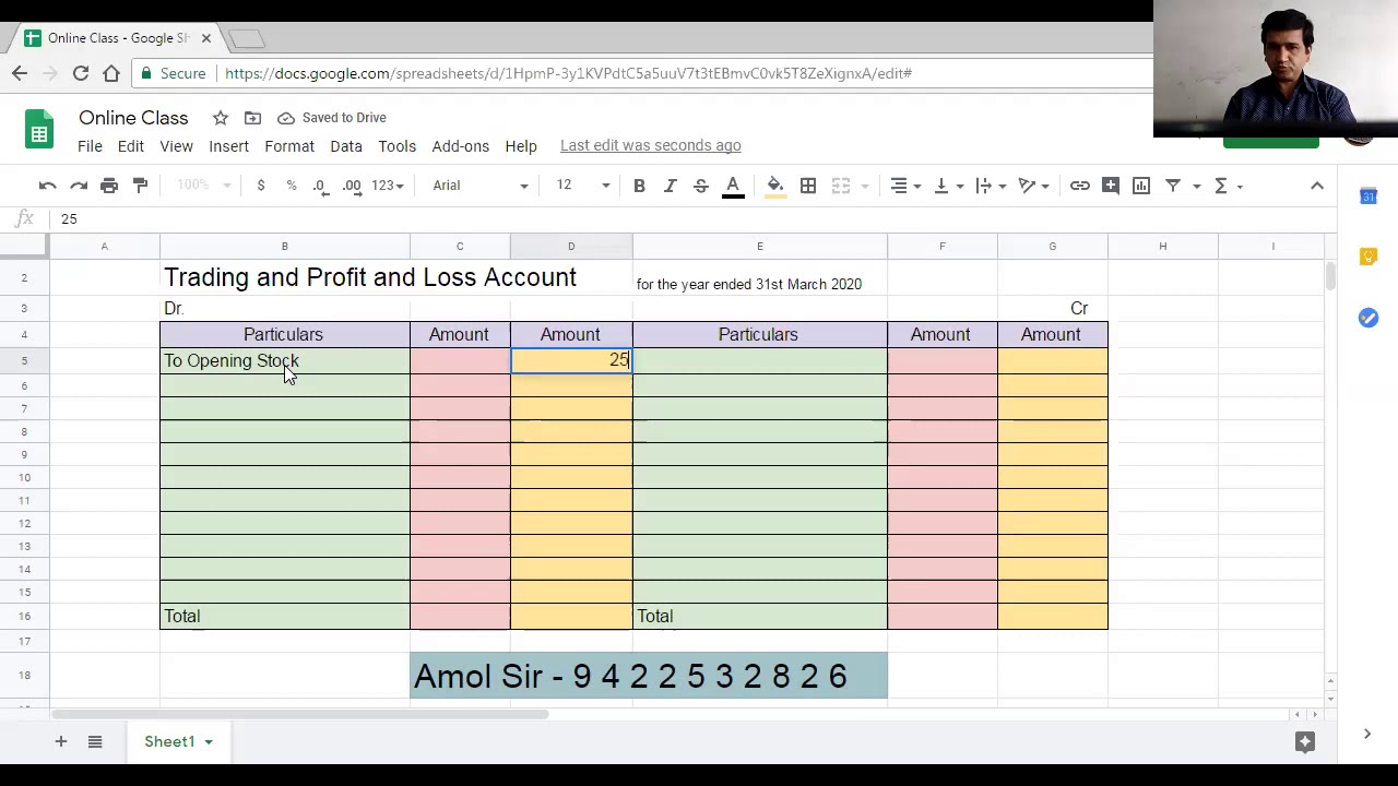How to teach Account online using Zoom and Google Sheet - YouTube