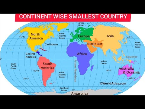 CONTINENT WISE SMALLEST COUNTRY - YouTube