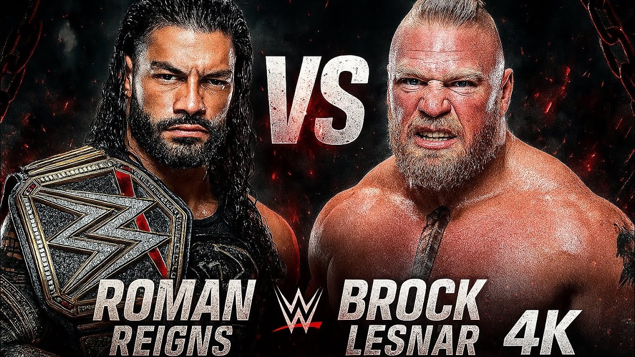 "Roman Reigns vs Brock Lesnar | Epic WWE Showdown | Full Match 4K ...