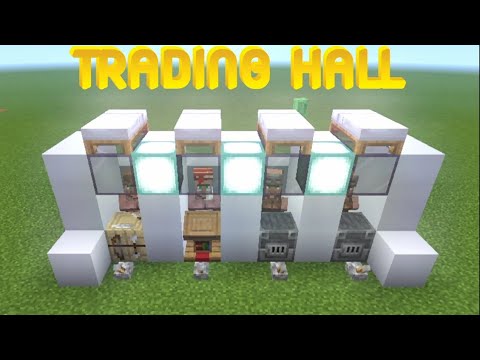 Como HACER un TRADING HALL en MINECRAFT bedrock 1.19 FACIL - YouTube