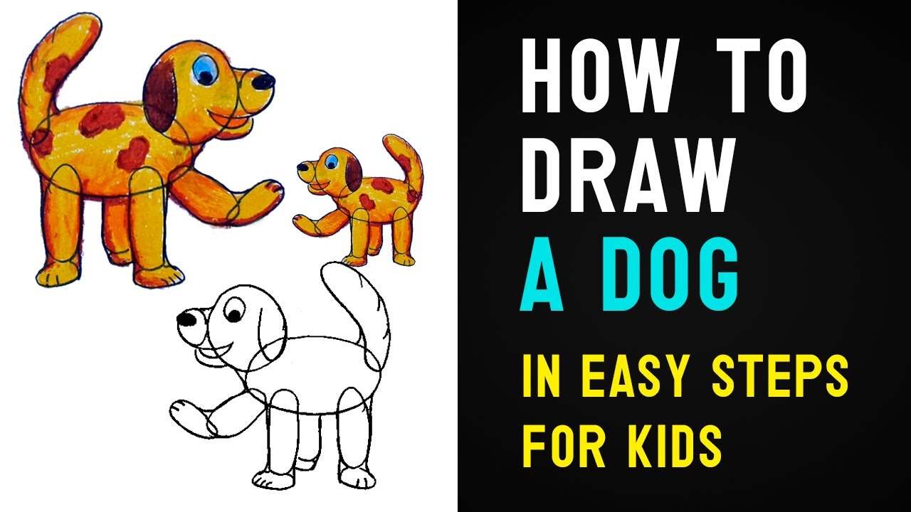 How to Draw a Cute Cartoon Dog Step by Step - YouTube