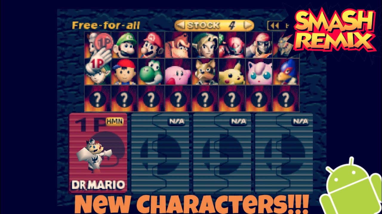 Melee Characters In Smash 64! | Smash Remix (Android Gameplay) - YouTube