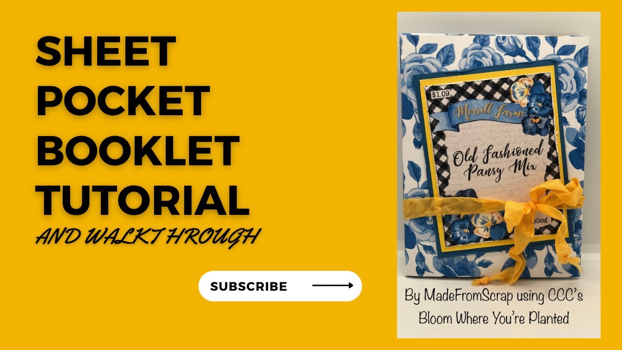Sheet Pocket Booklet | *Quick Project* | A CCC DT Project | Tutorial ...