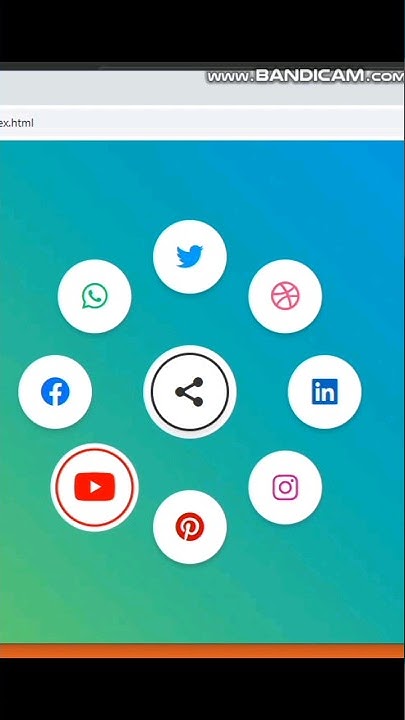Animated Circular Share Social Menu Using Html Css Javascript Html Css Javascript Shorts