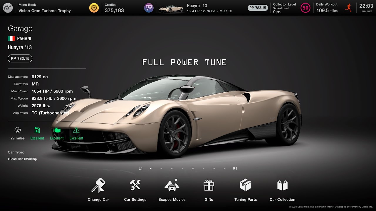 [Gran Turismo 7] Pagani Huayra'13 Full Power Tune - YouTube