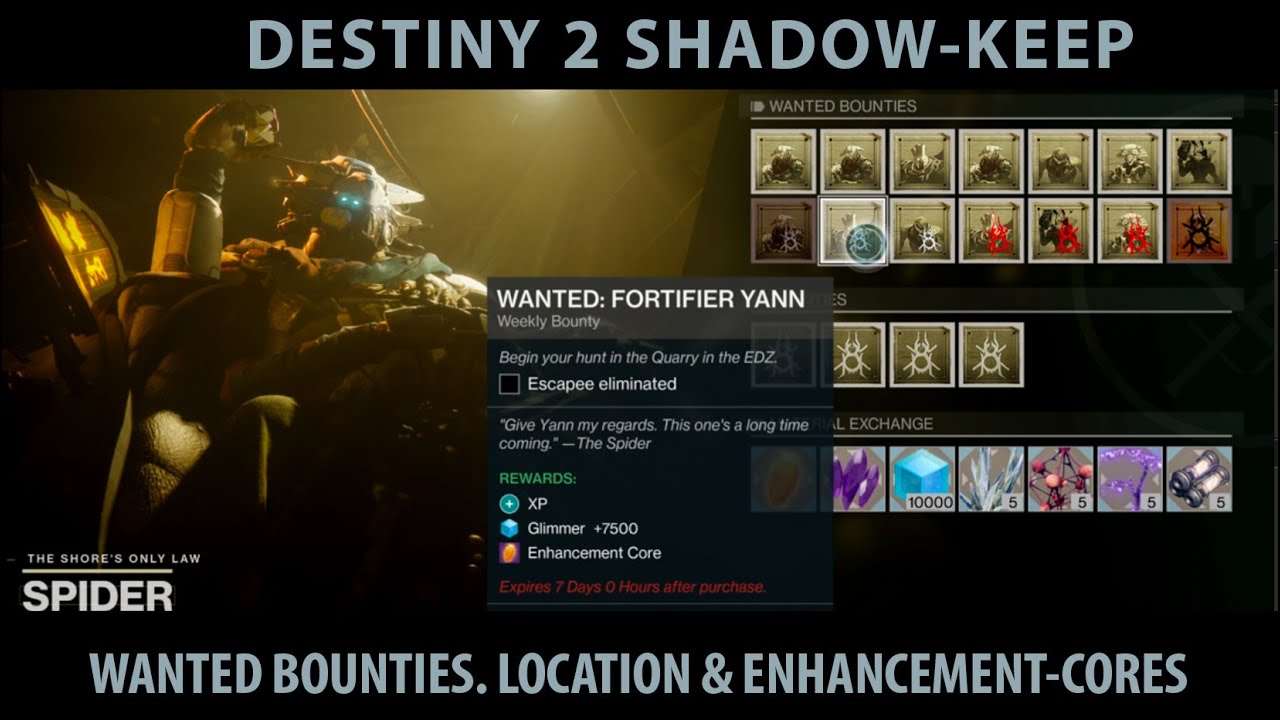 Destiny 2 Shadow Keep:Wanted Devourer Darg. Skydock IV Enhancement ...