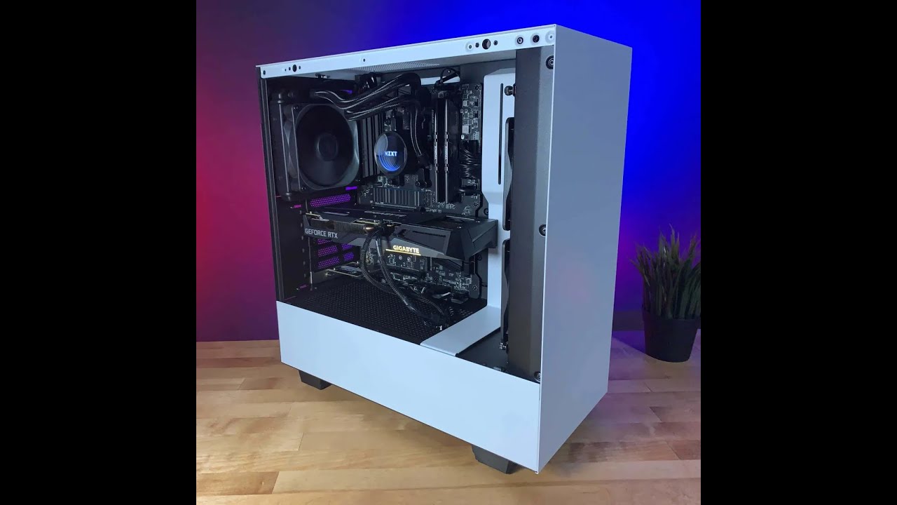 NZXT H500 ULTRA CLEAN WHITE PC BUILD - YouTube