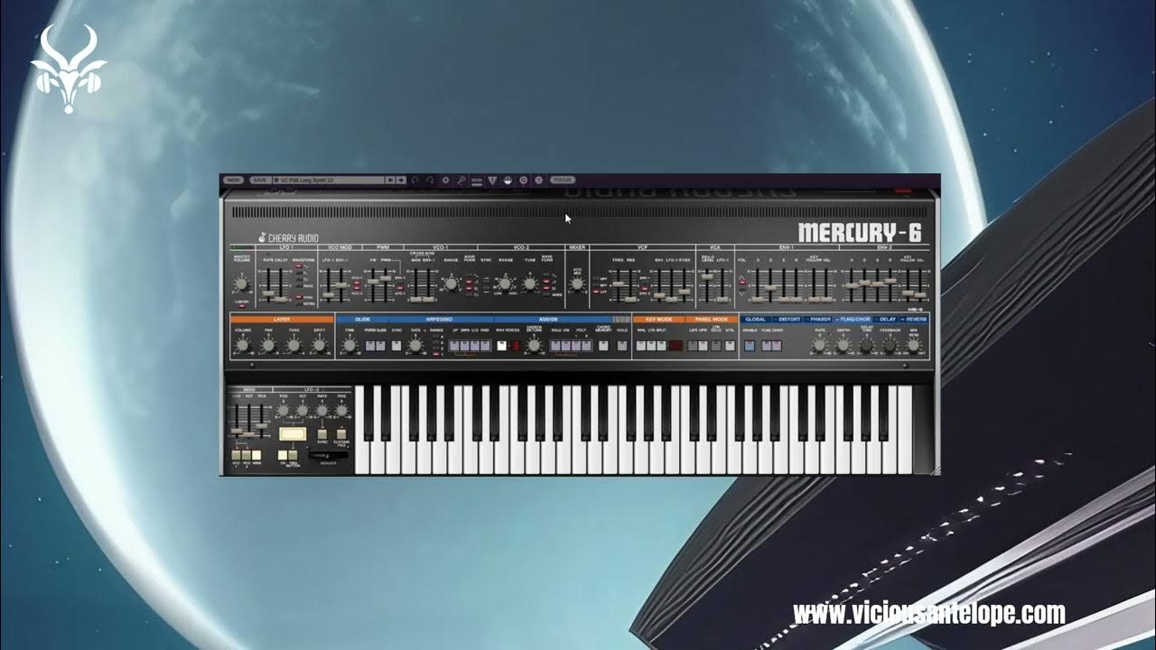 Synth Soundbank for Cherry Audio Mercury-6 by Vicious Antelope - Pad6 walkthrough - YouTube