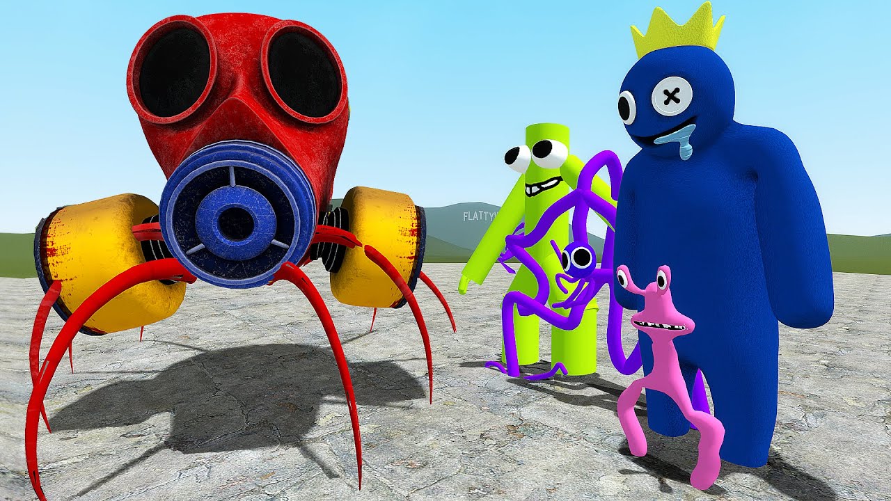 GIANT RED GAS MASK POPPY PLAYTIME CHAPTER 3 VS ALL RAINBOW FRIENDS In ...