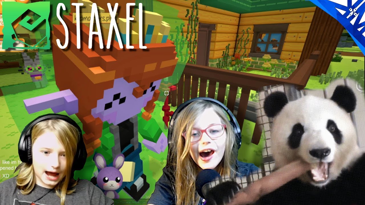 A PANDA BIT MY SISTER! prepping farm for Barn build - Family Staxel 2 ...