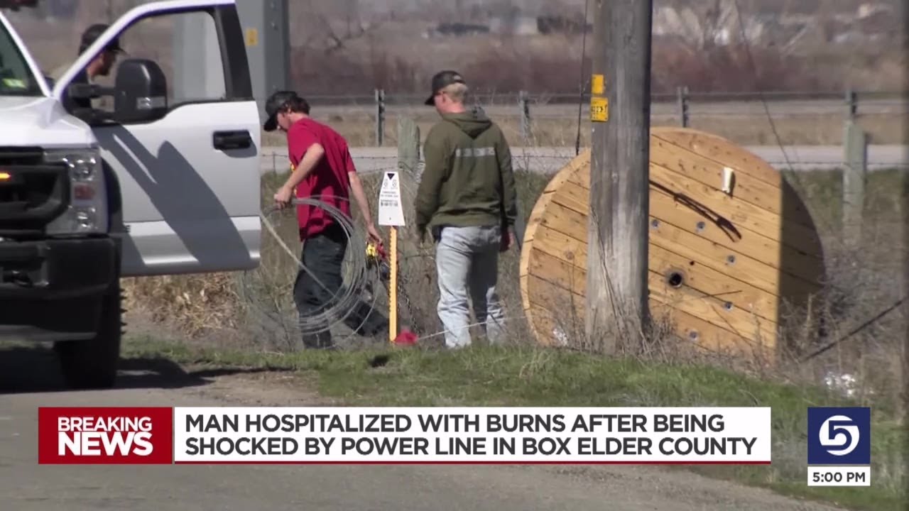 Man seriously burned, shocked by power line in Box Elder County - YouTube