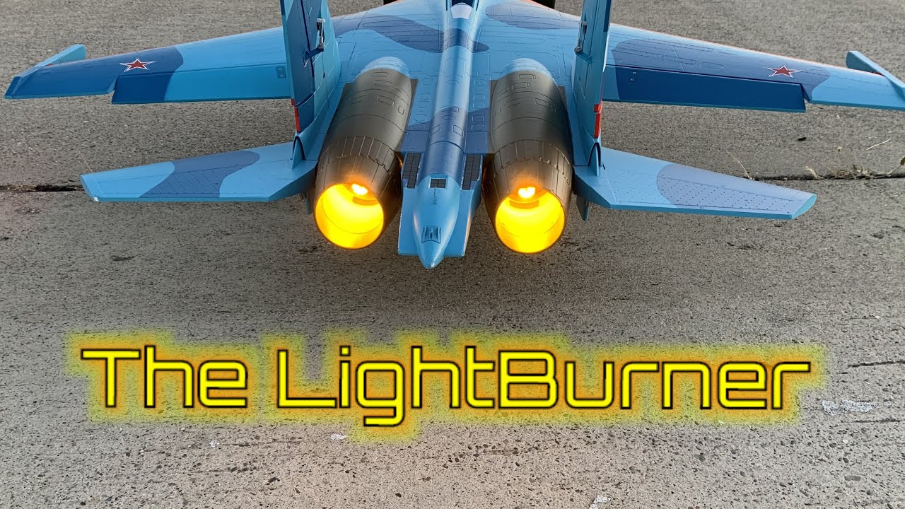 Eflite SU-30 sunset flight - YouTube