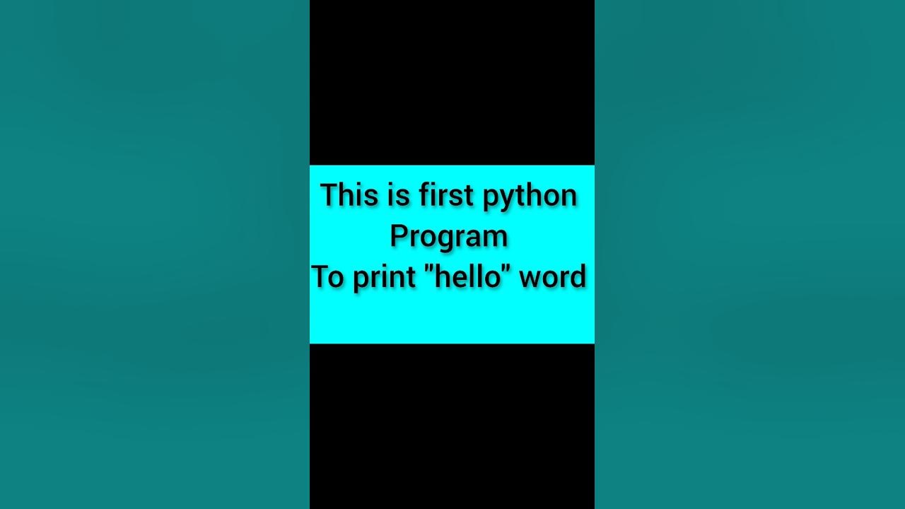Write Your First Python Programfirst Python Code Rcn Codinglife