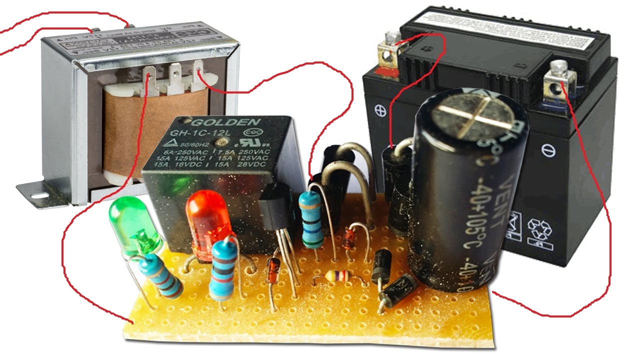 Simple Automatic charger circuit by using relay | Life hack kh - YouTube