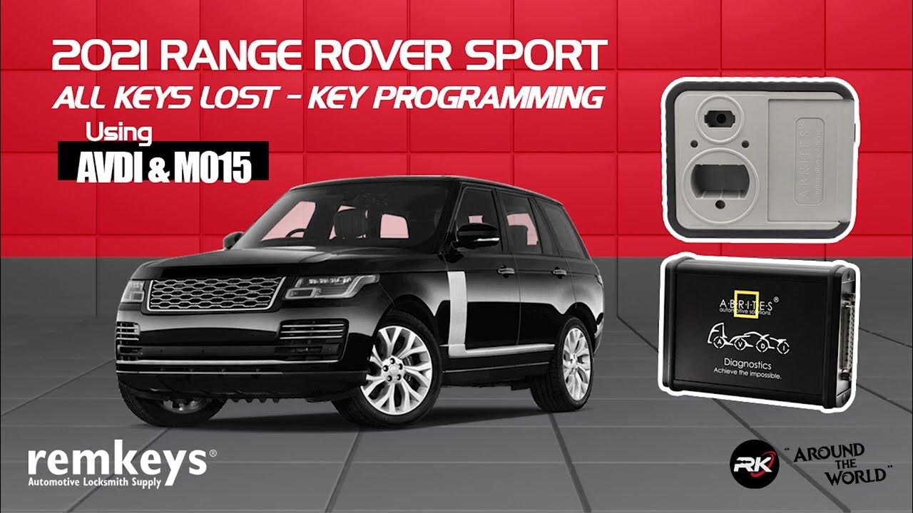 2021 Range Rover Sport All Keys Lost - Key Programming using AVDI and EM015 - Remkeys - YouTube