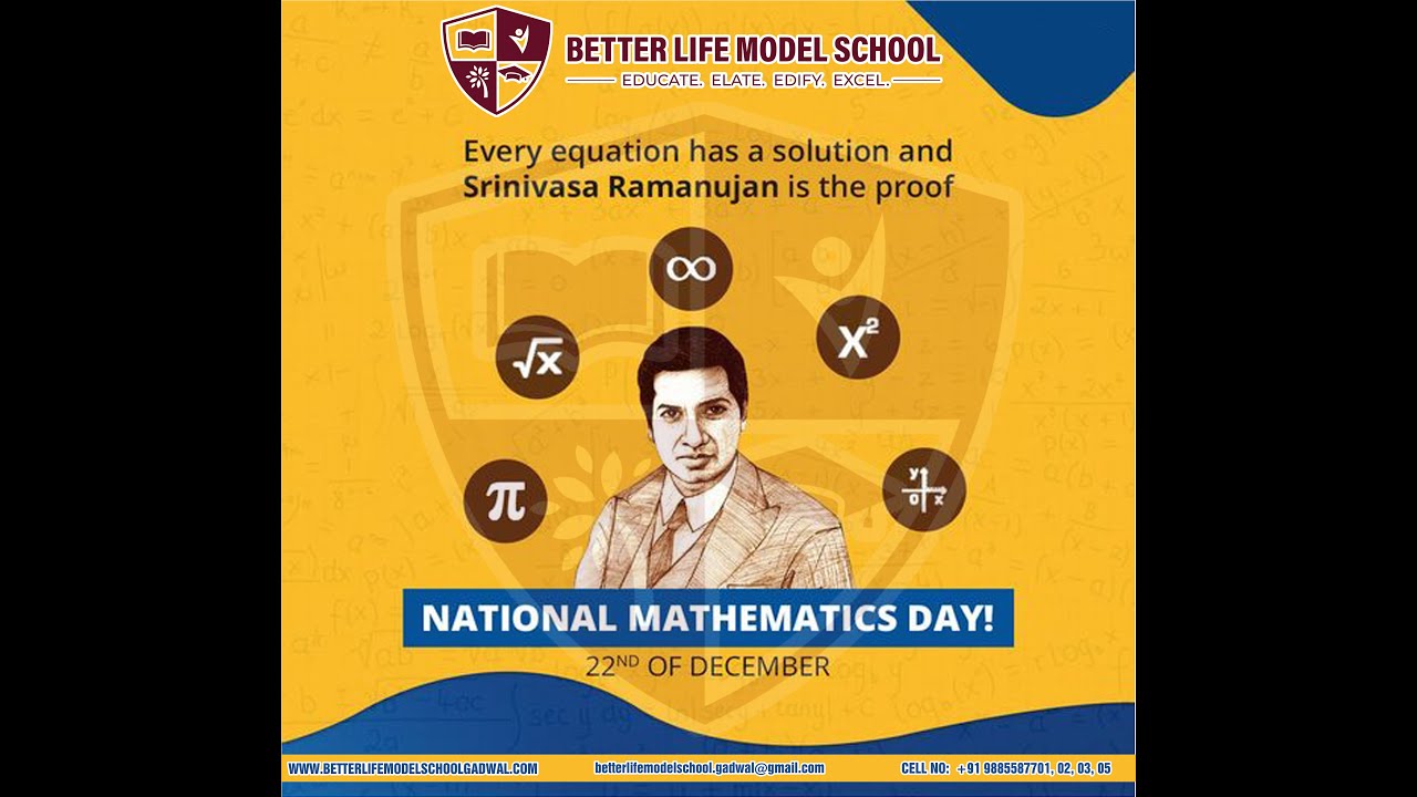 MATHS DAY CELEBRATIONS 2023 ||BETTER LIFE MODEL SCHOOL || GADWAL ...