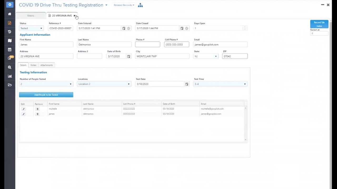 GovPilot COVID-19 Drive-Through Testing Resident Registration - YouTube