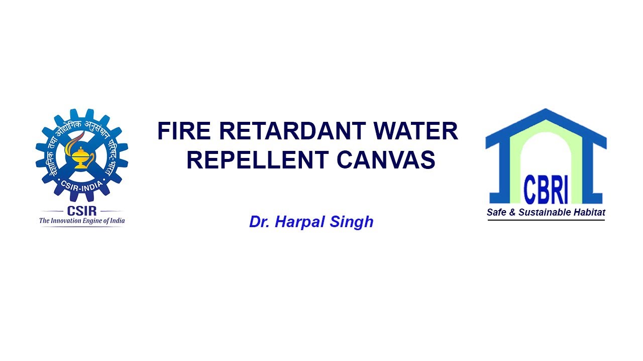 FIRE RETARDANT WATER REPELLENT CANVAS - Dr. Harpal Singh - YouTube