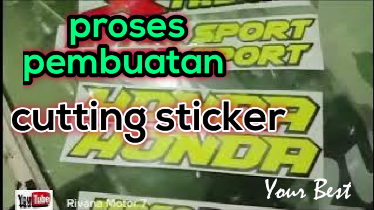 proses pembuatan cutting sticker - YouTube