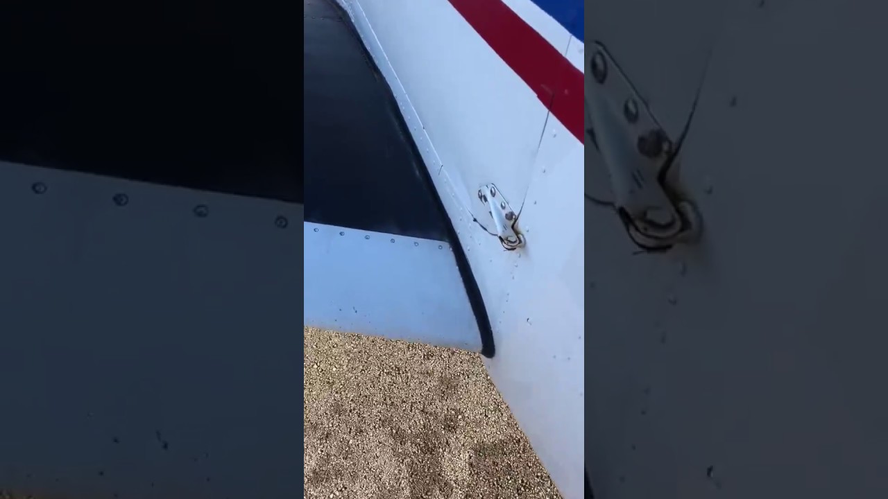 Piper Arrow Wing attachment point problem discovered in preflight - YouTube