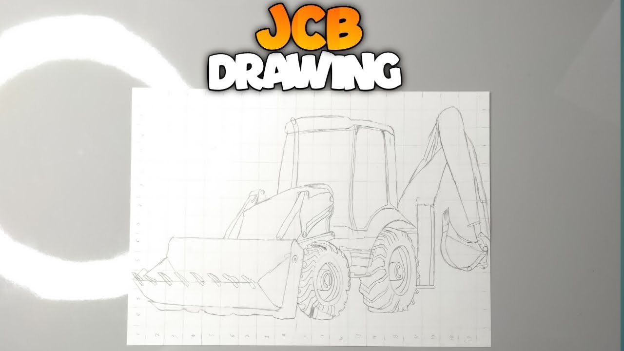 JCB Drawing || JCB Outline || How to draw JCB || JCB Drawing Step by ...