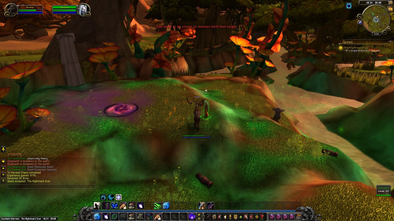 Quest 242: The Nightmare Scar (WoW, Horde, Tauren, Druid) - YouTube