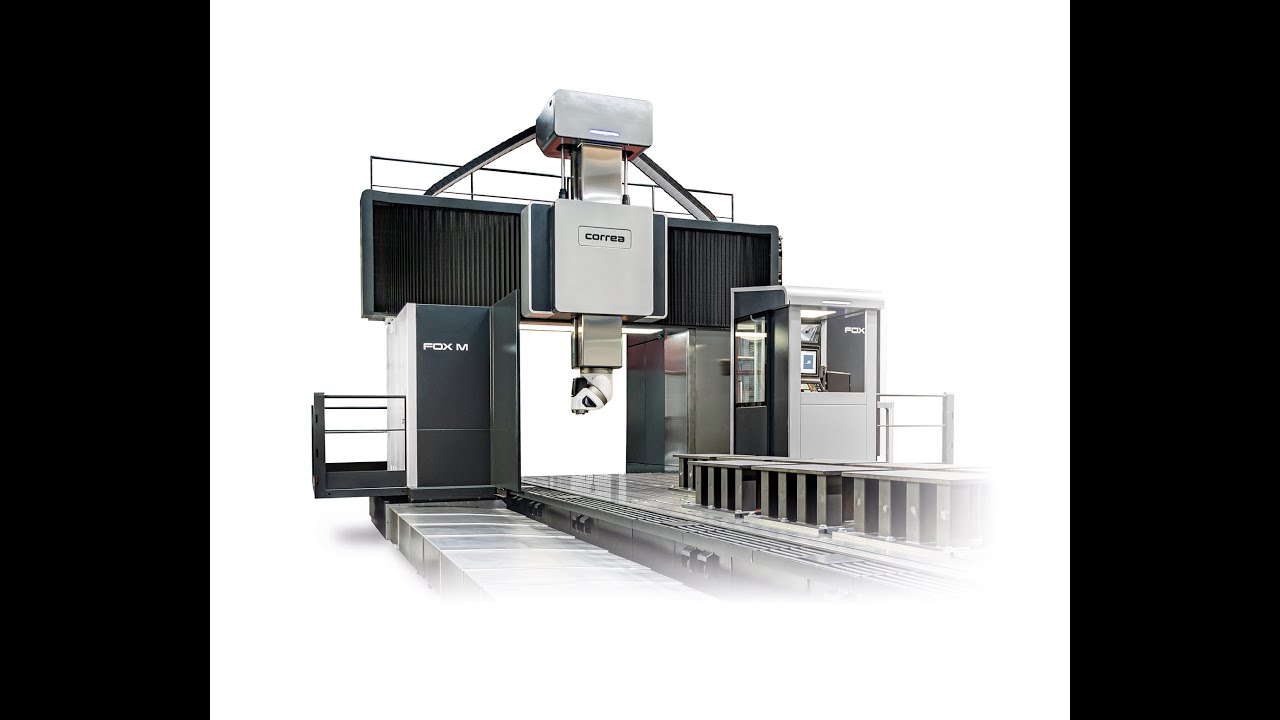 Correa Gantry Fox M machining a Bogie frame. - YouTube