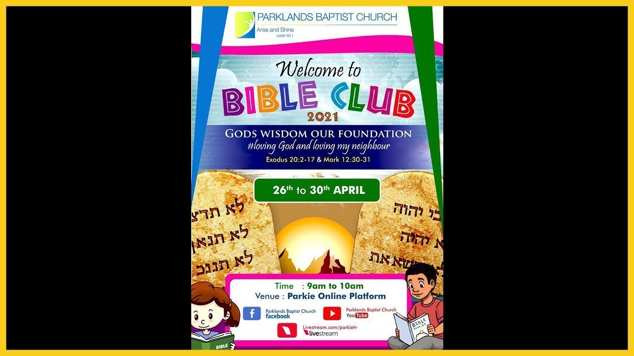 Welcome to Bible Club 2021 Day 2 - YouTube