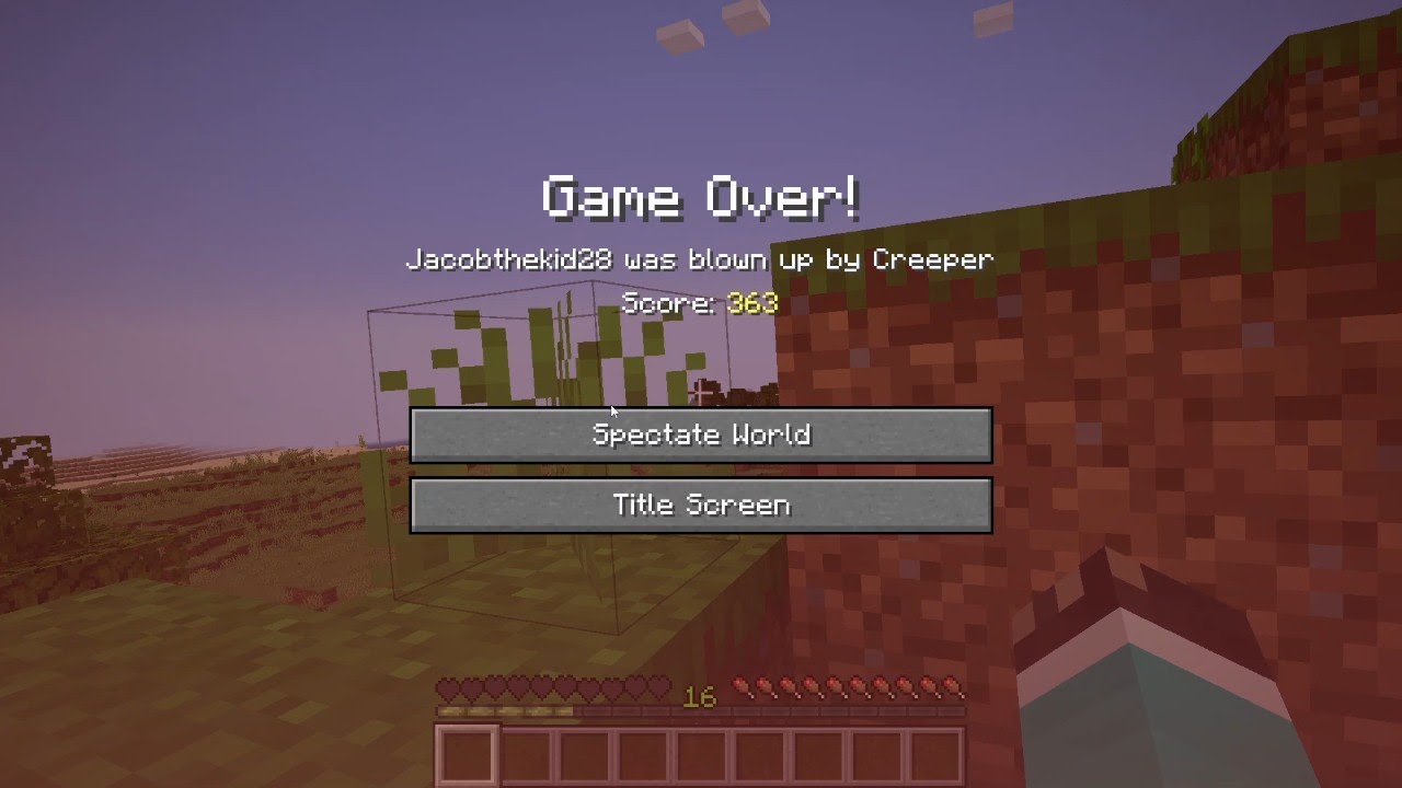 Tragedy strikes in my Minecraft hardcore world... - YouTube