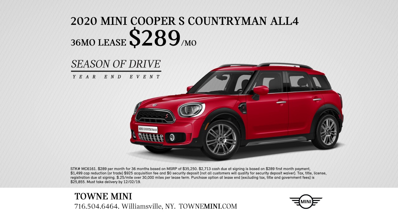 Year-End Sales Event | 2020 MINI Cooper S Countryman All 4* | Towne ...