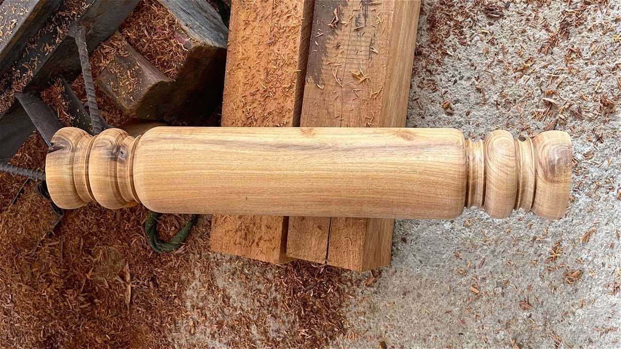 Wood Turning Mastery: Creating an Elegant Chair Leg with a Wood Lathe ...