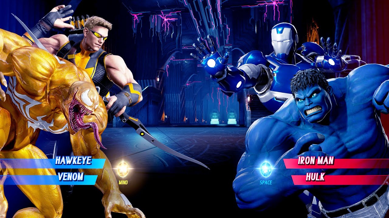 Hawkeye & Venom vs Ironman & Hulk (Very Hard) - Marvel vs Capcom | 4K ...