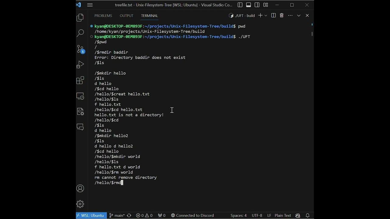 Unix Filesystem Sim Demo - YouTube