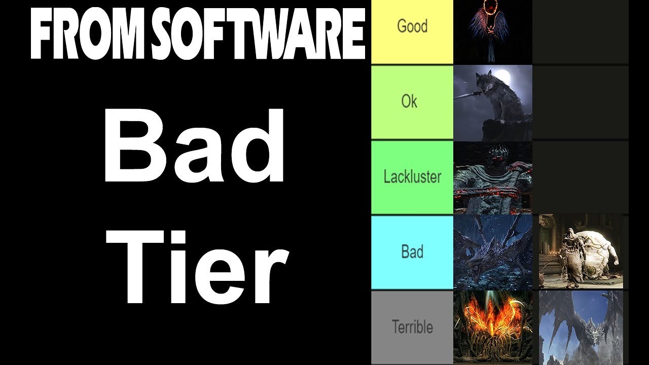 Ranking Every From Software Boss! | Tier List | Part 2: Bad Tier - YouTube