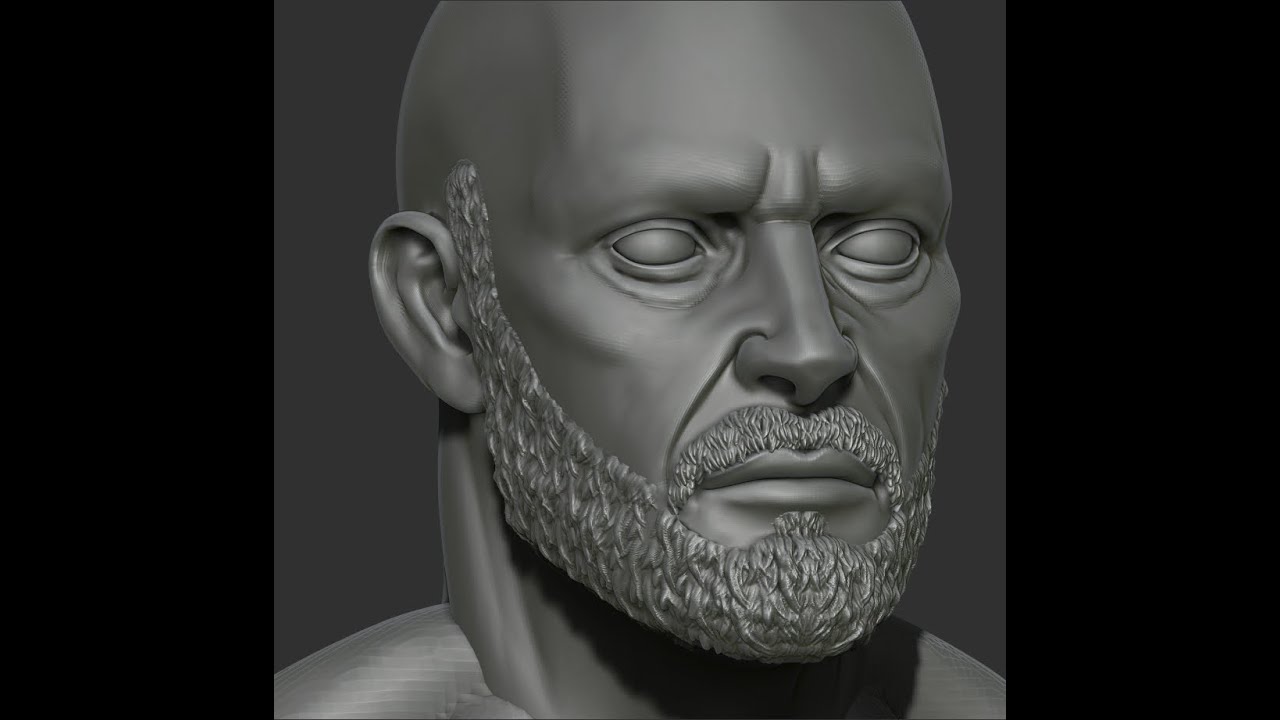 ZBrush tips for sculpting beard details for 3d printing - YouTube
