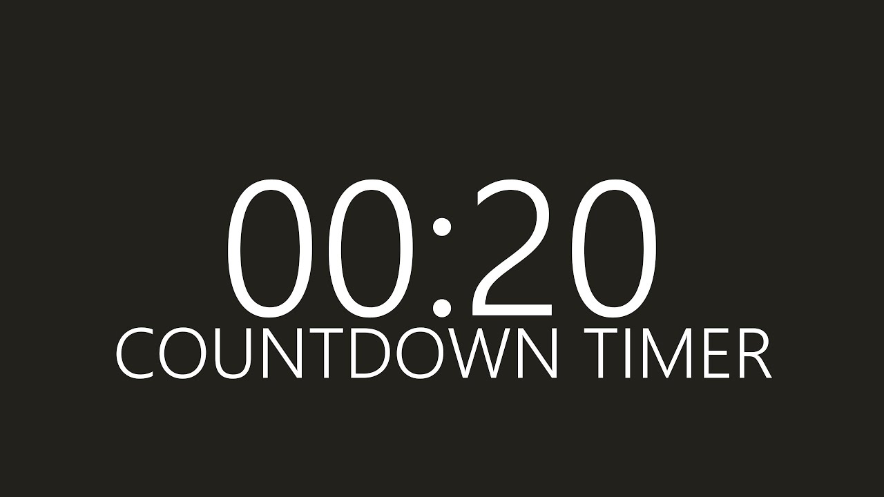 20 Second Timer (Countdown) - YouTube