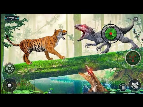 Tiger vs dinosaur killing 3d HD game kids game gane play solution game ...