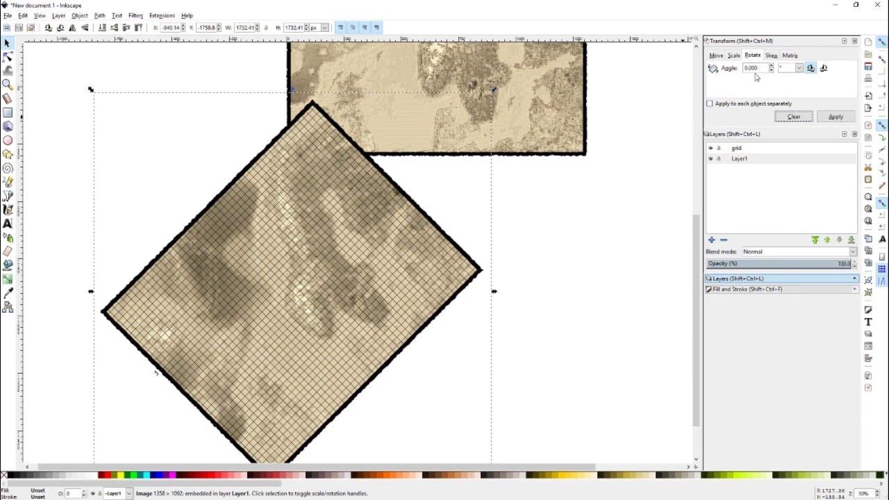 Make a Roll20 wilderness map for D&D or Pathfinder using Inkscape - YouTube