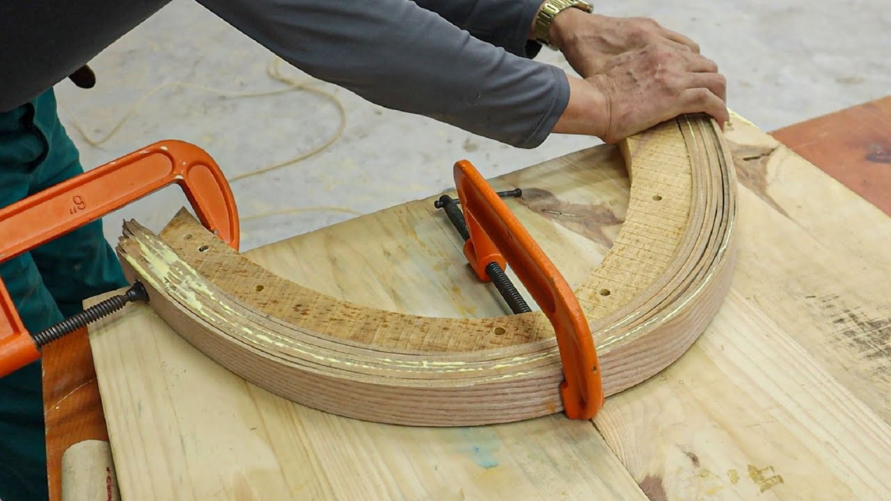 Extremely Unique Curved Woodworking // A Table With Perfect Curves From ...
