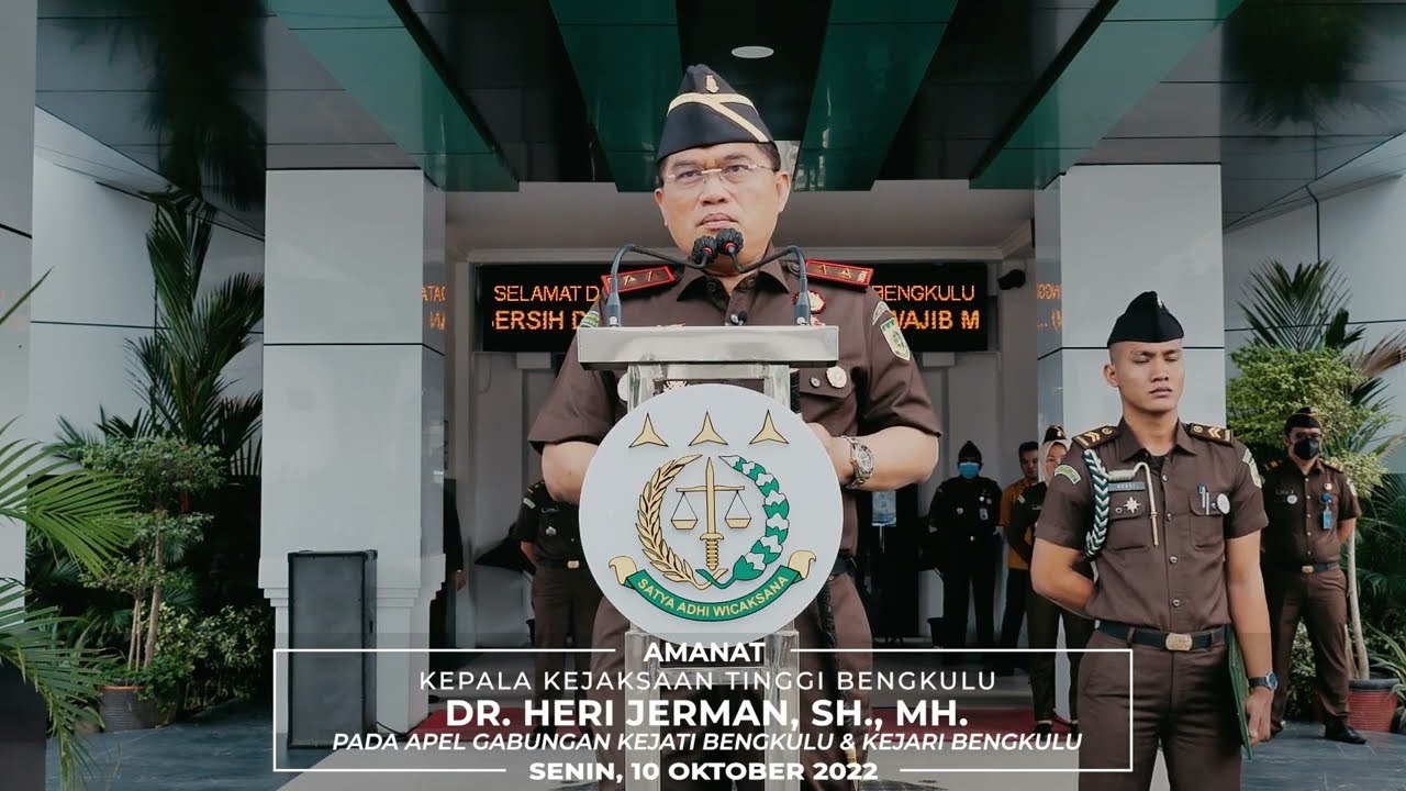 Amanat Kajati Bengkulu Dr. Heri Jerman, SH., MH. - YouTube
