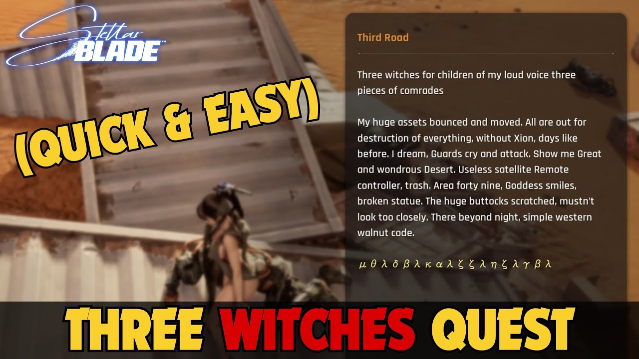 Three Witches Side Quest Guide (Third Road) | Stellar Blade - YouTube